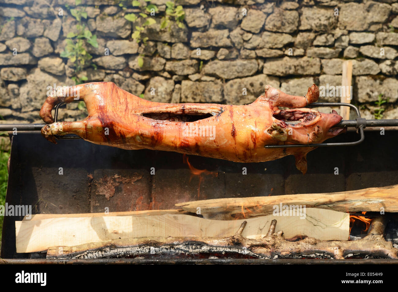 Stock photo of a hog roast Stock Photo - Alamy