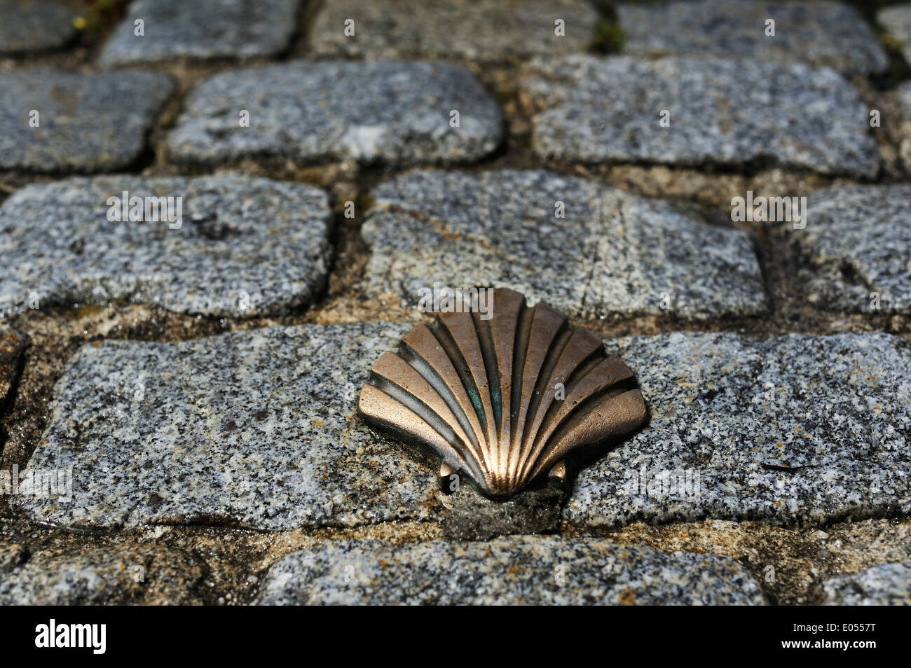 Stock photo of a pavement footpath marker Stock Photo - Alamy