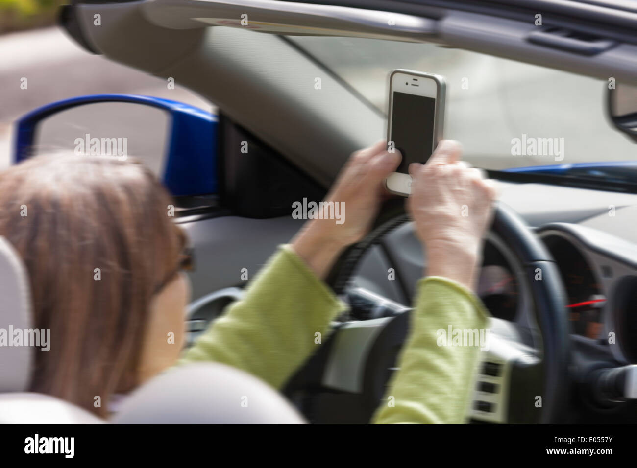 Mature woman driving car hi-res stock photography and images - Alamy