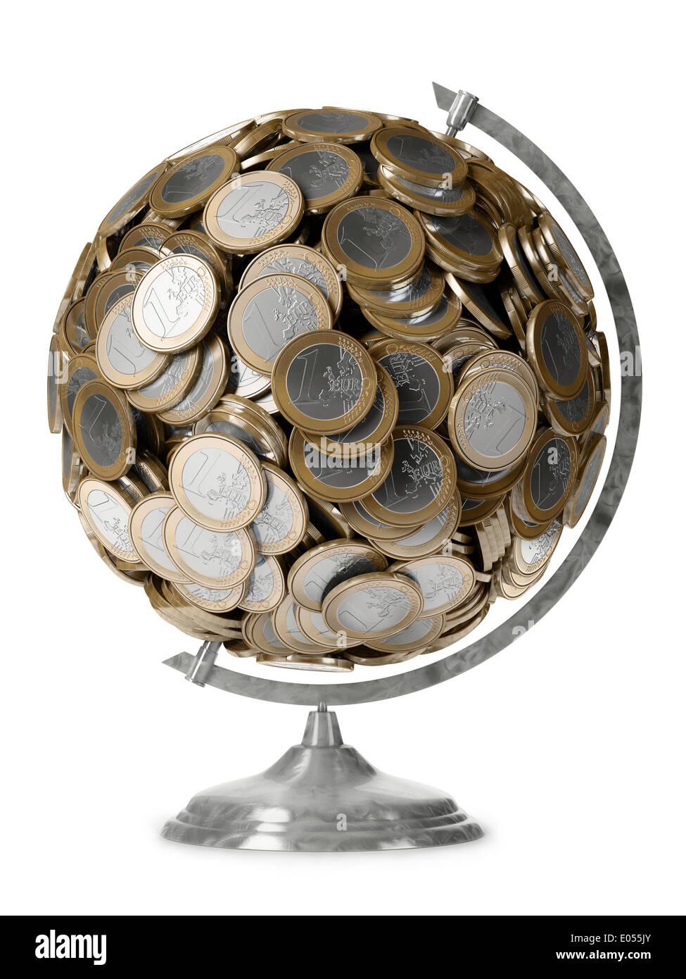 euro money globe isolated on white background (conceptual financial ...