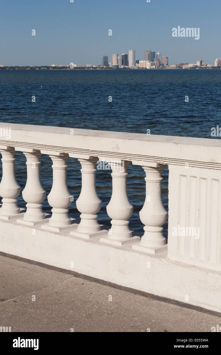 Bayshore Boulevard Sidewalk and Balustrade, Tampa . Fl, USA Stock Photo ...