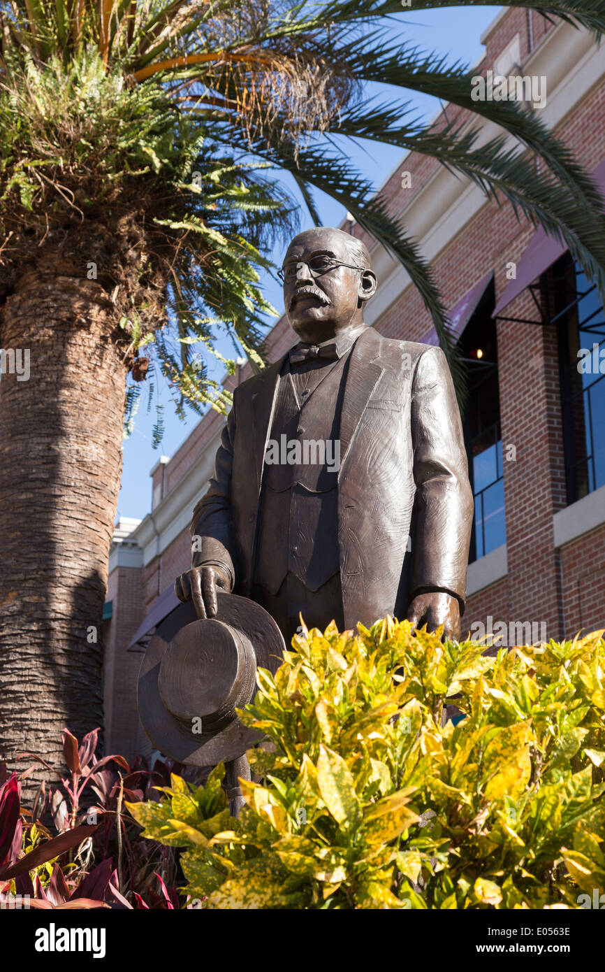 Statue of Vicente Martinez-Ybor, Centro Ybor, Ybor City FL Stock Photo ...
