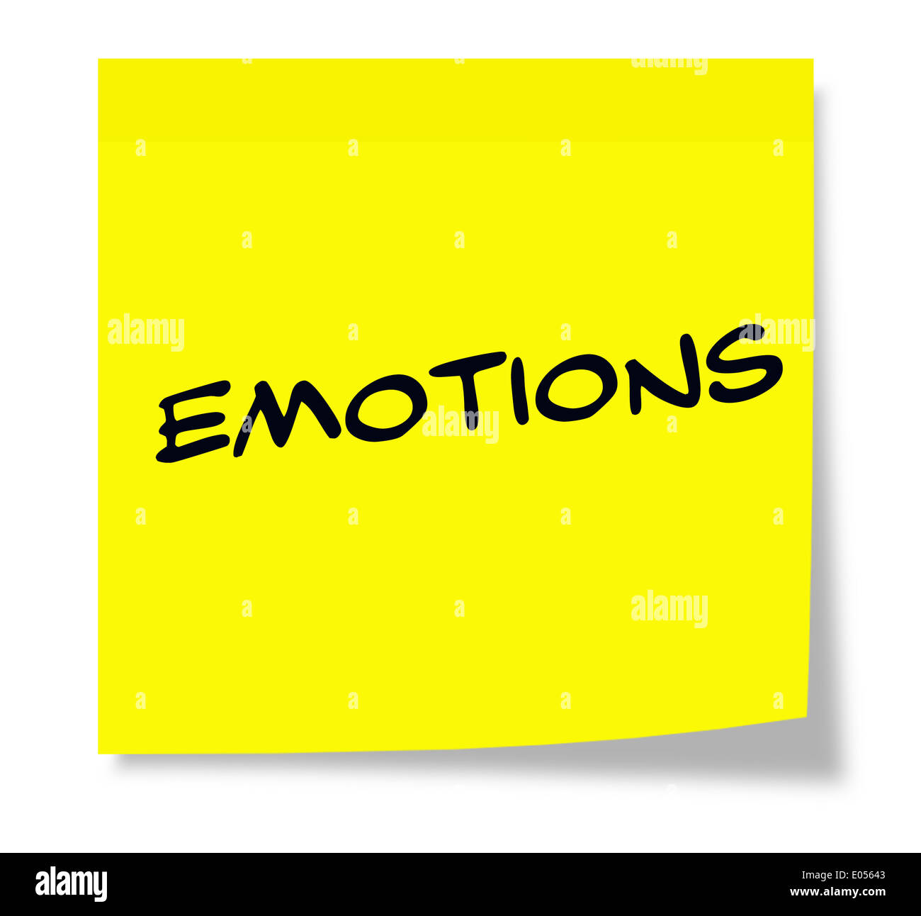 Emotions written on a yellow square paper Sticky Note making a great ...