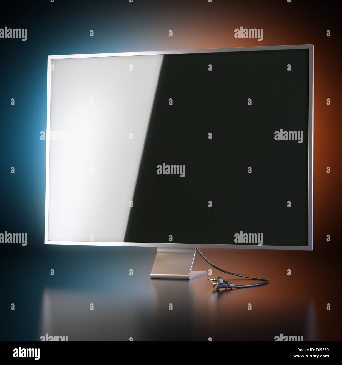 Modern Tv Screen On Artistic Background Stock Photo - Alamy