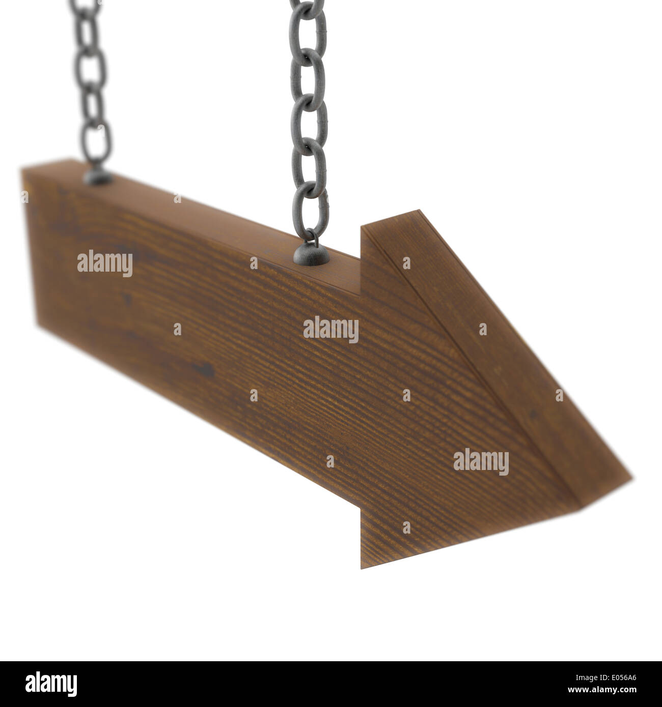 wooden pointer chains isolated on white Stock Photo - Alamy