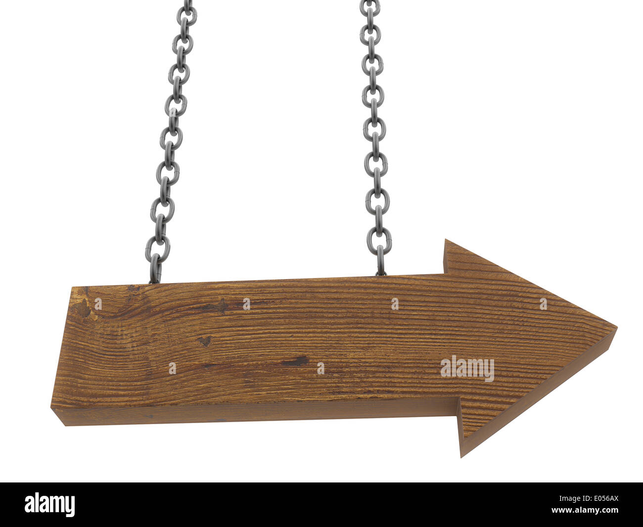 wooden pointer chains isolated on white Stock Photo - Alamy