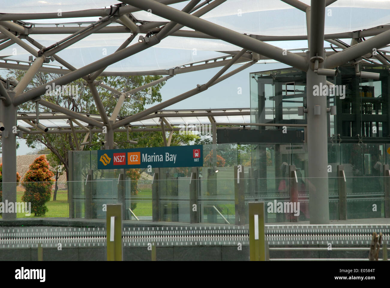 Marina Bay MRT Station, Singapore, South East Asia Stock Photo - Alamy