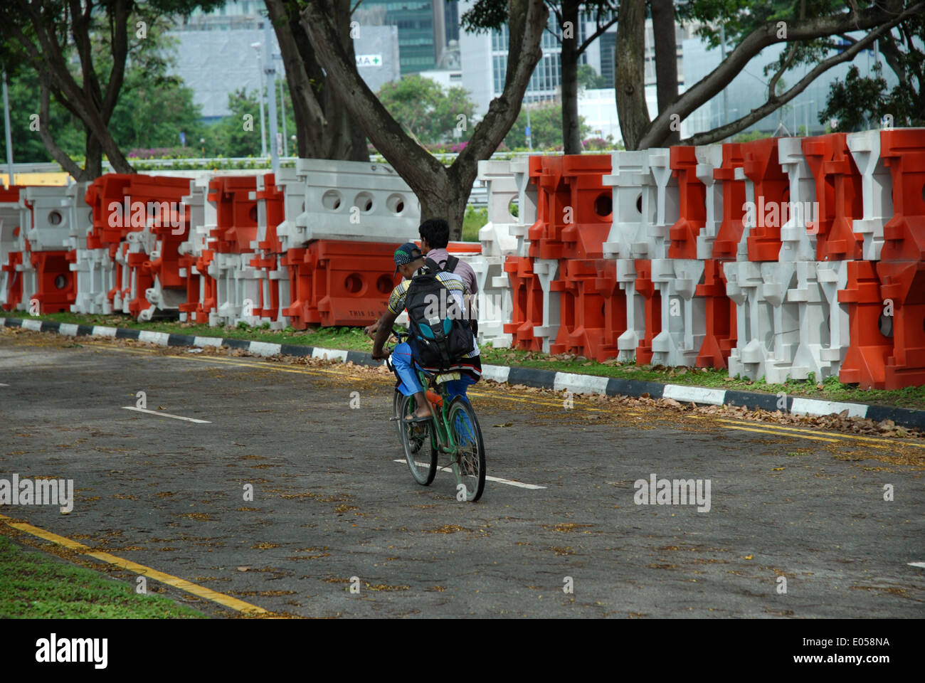 Construction Site No Entry Sign, Singapore, South Eat Asia Stock Photo ...