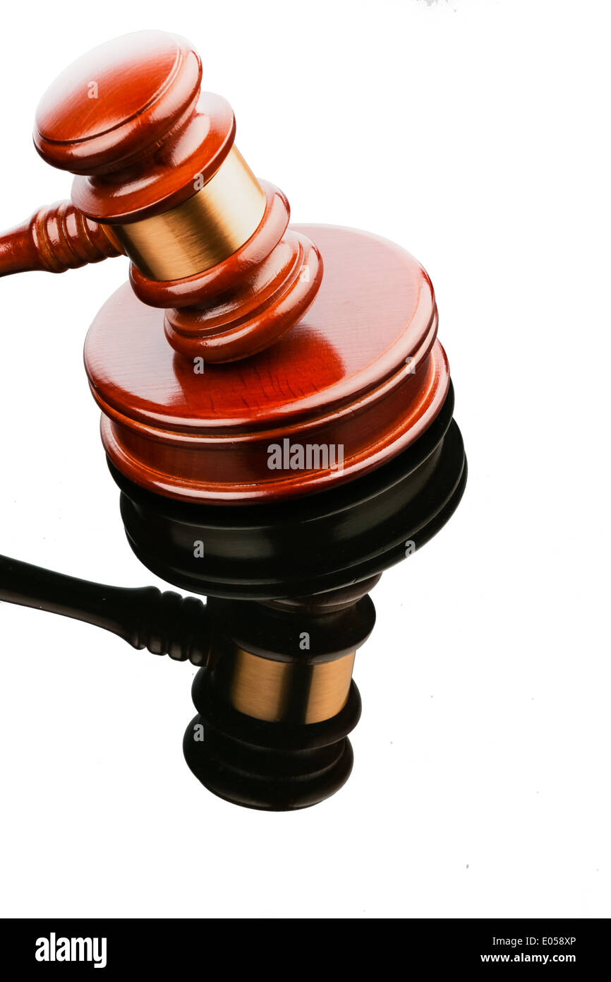 Richterhammer or auction hammer, symbolic photo for authority and ...