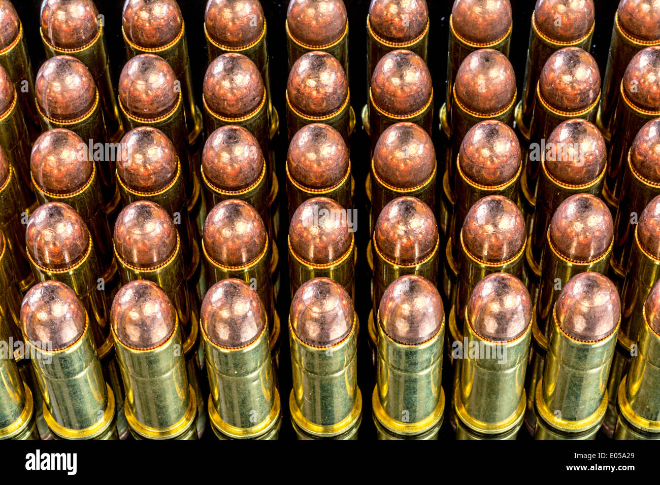 Copper tipped pistol ammunition Stock Photo - Alamy