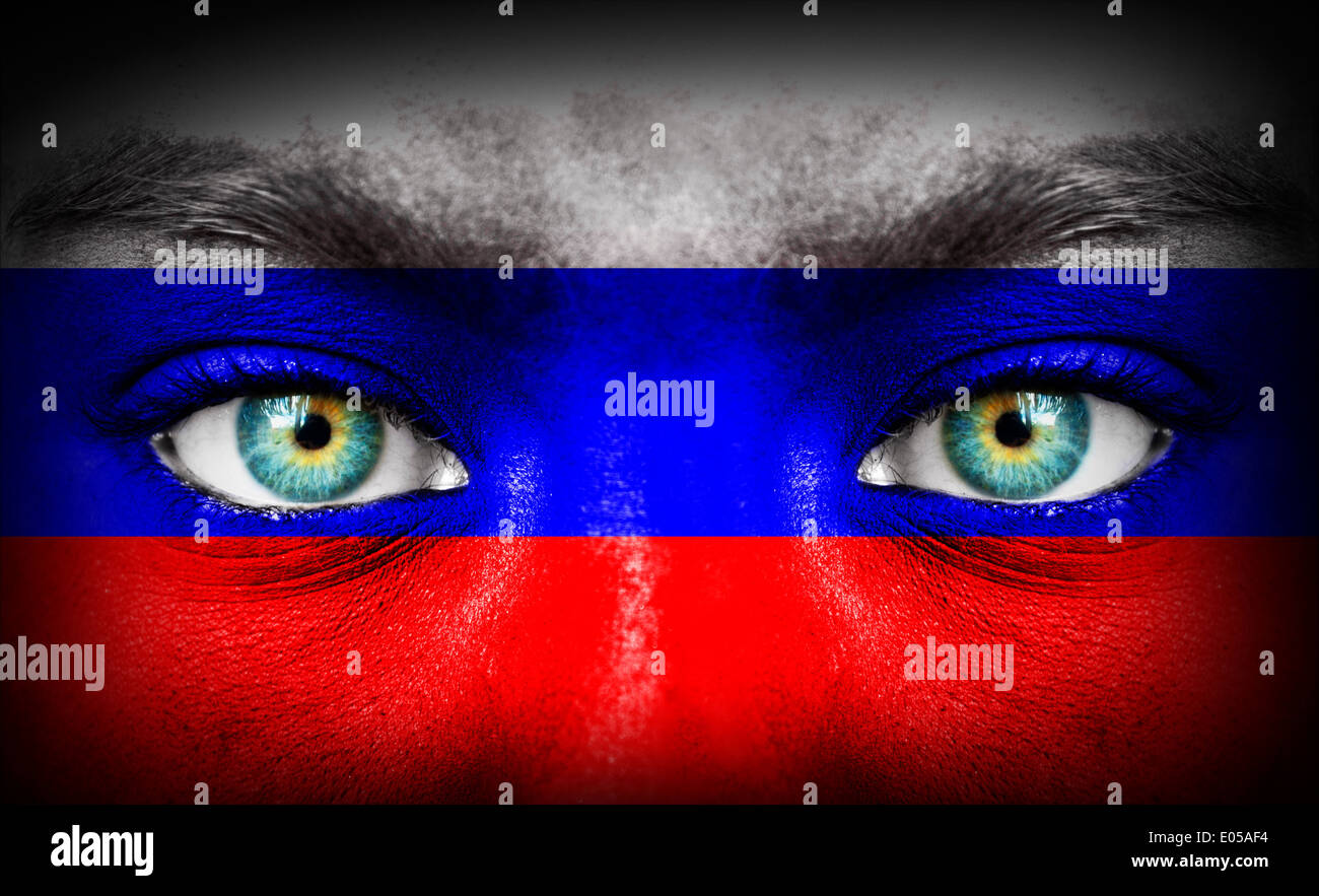 Portrait beautiful russian woman flag hi-res stock photography and ...