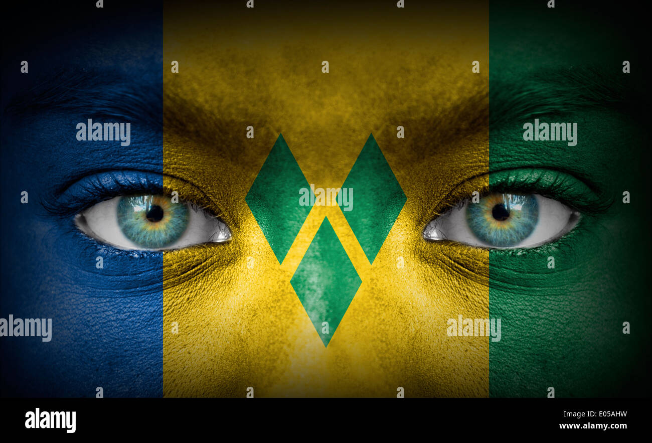 Painted flag saint vincent grenadines hi-res stock photography and ...