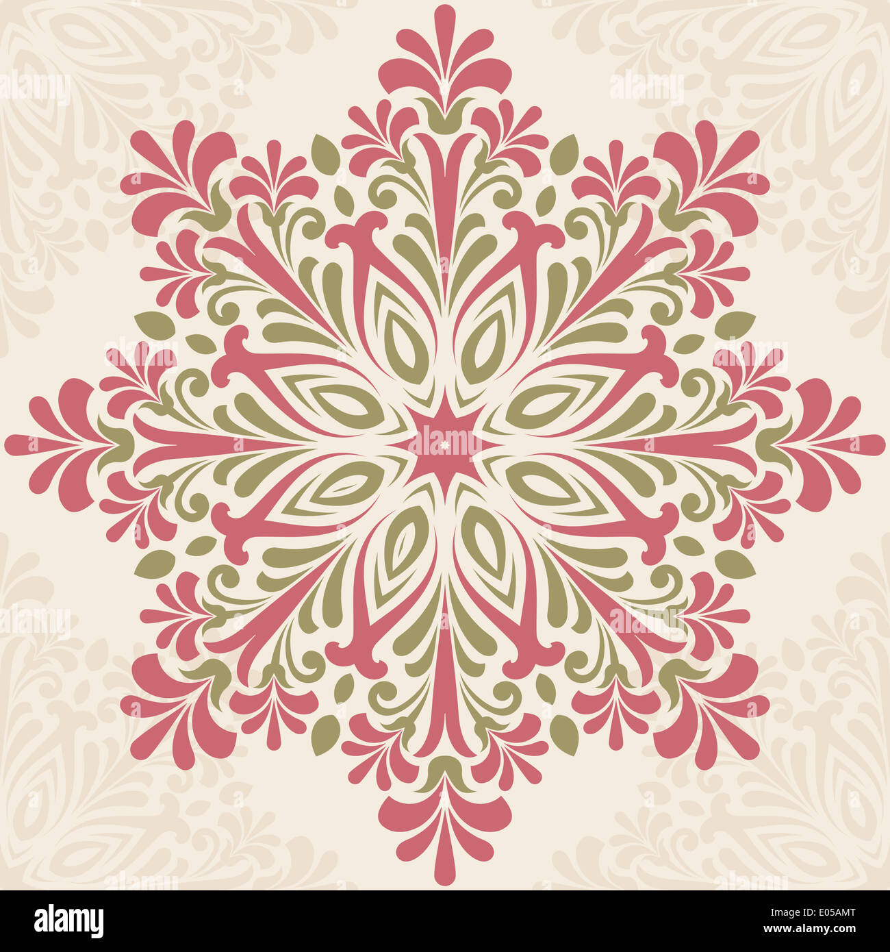 Round floral pattern hi-res stock photography and images - Alamy