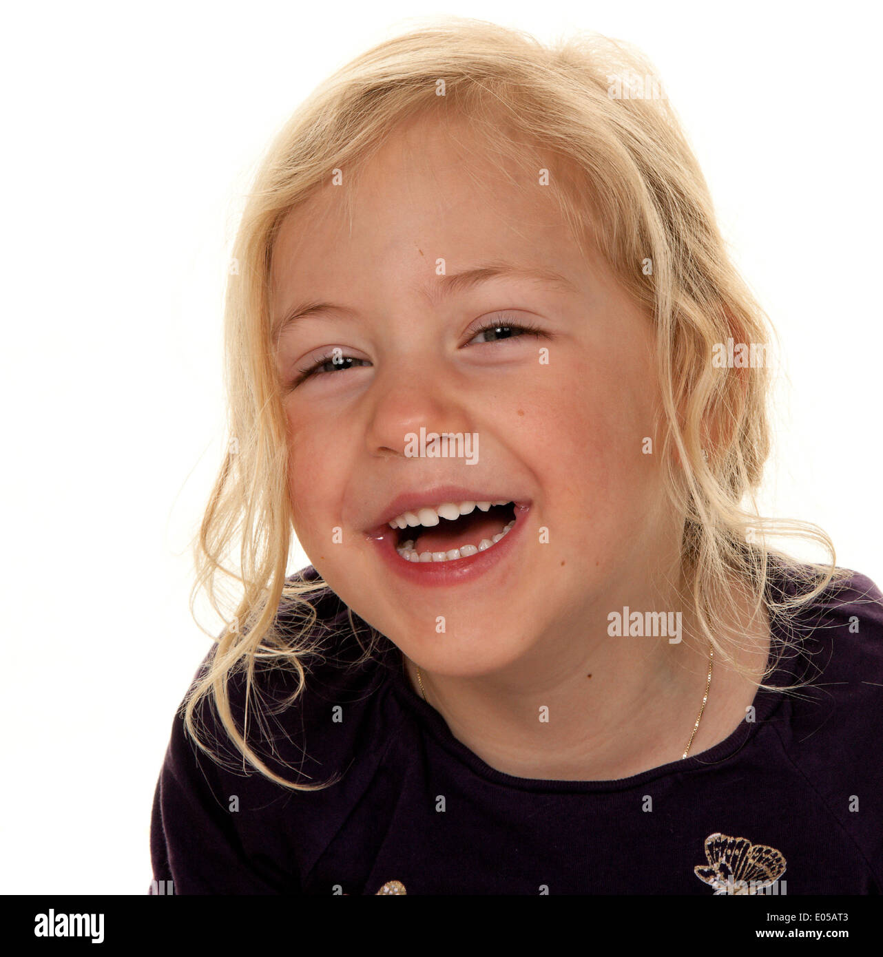 Portrait of a girl. Child head., Portrait eines Maedchens. Kinderkopf ...