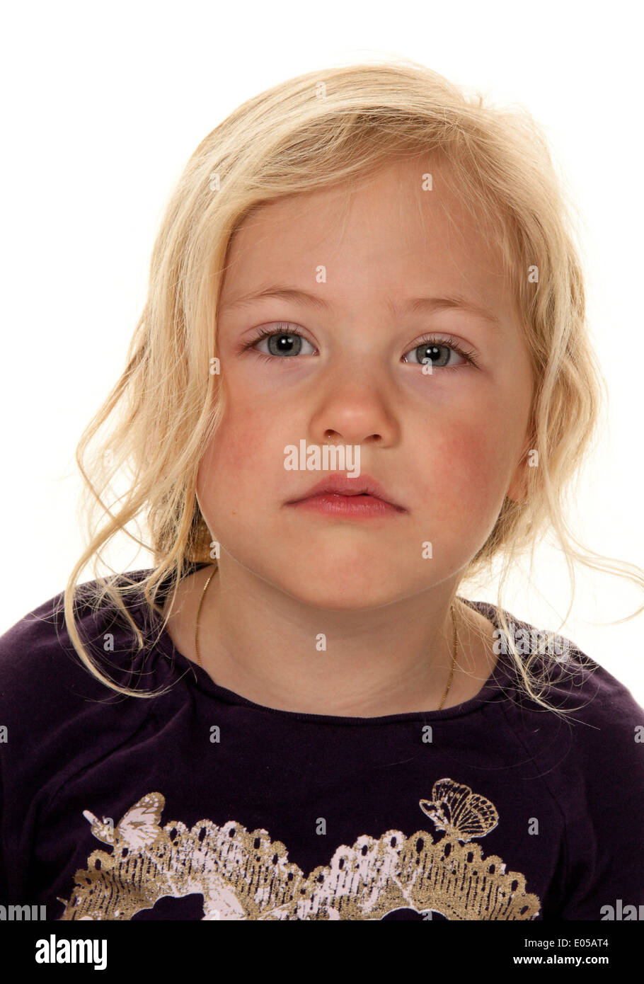 Portrait of a girl. Child head., Portrait eines Maedchens. Kinderkopf ...