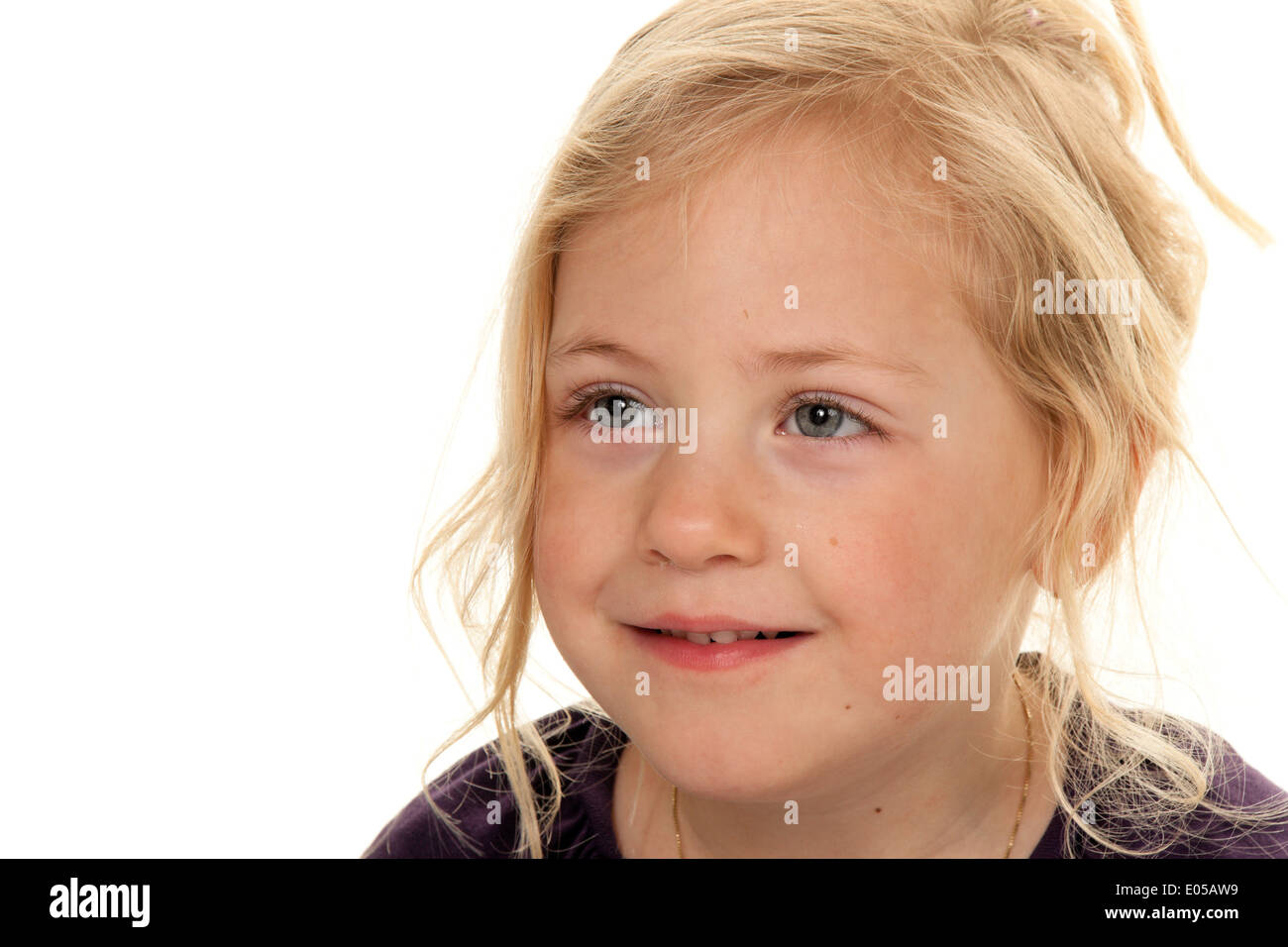 Child head. Portrait of a small girl., Kinderkopf. Portrait eines ...