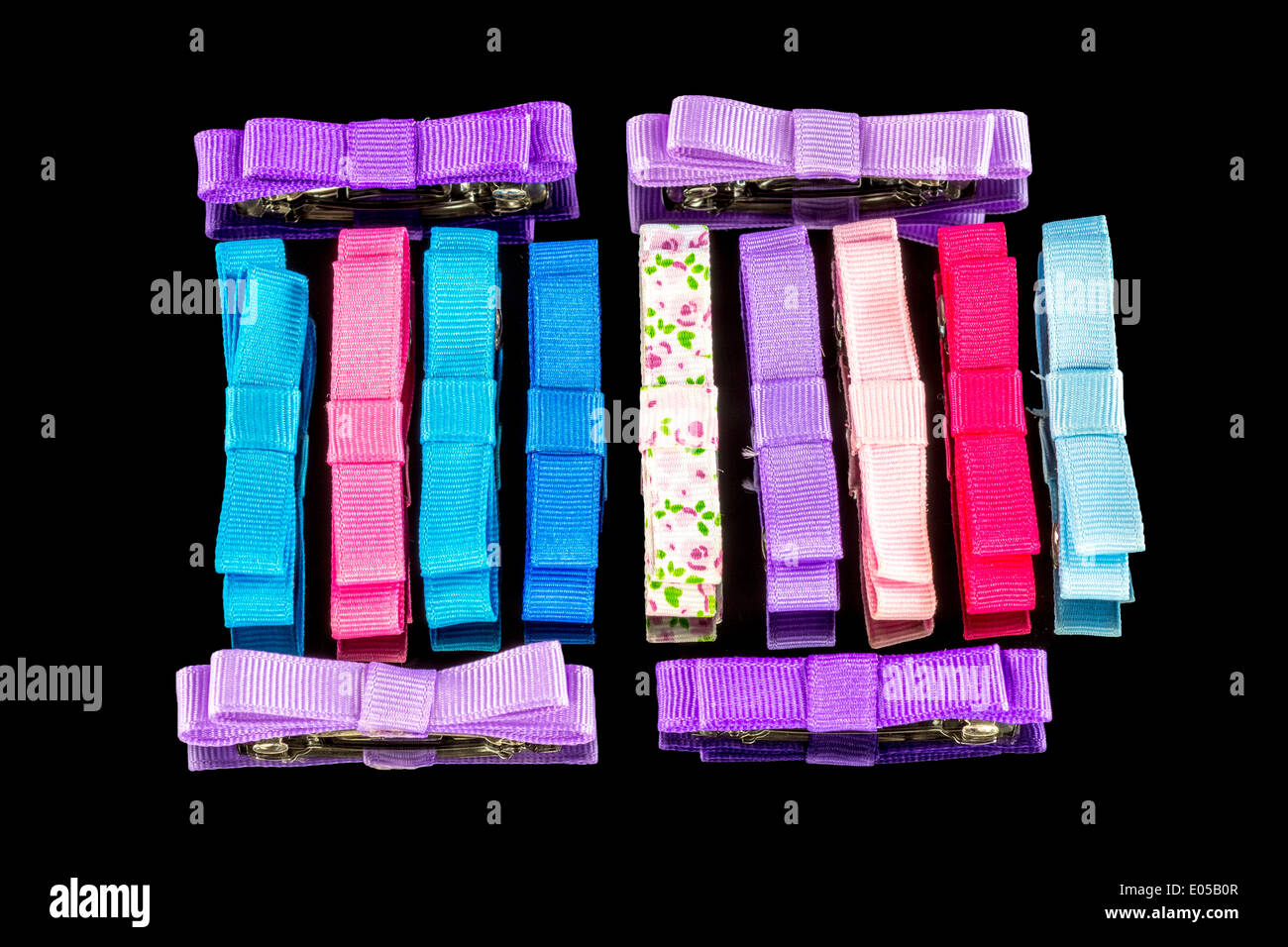 Collection of different colored hair bows Stock Photo - Alamy