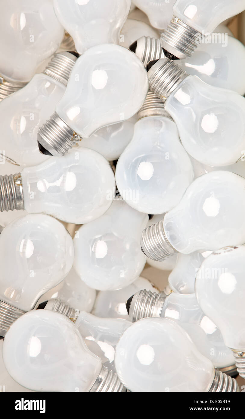 Many light bulbs, Viele Gluehbirnen Stock Photo - Alamy