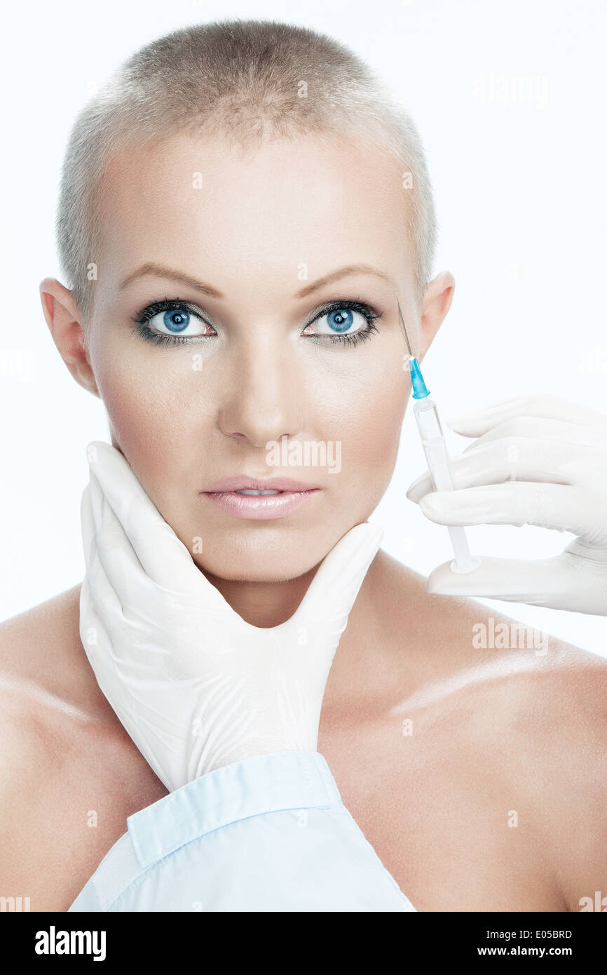 portrait of young beautiful woman being treated Stock Photo - Alamy