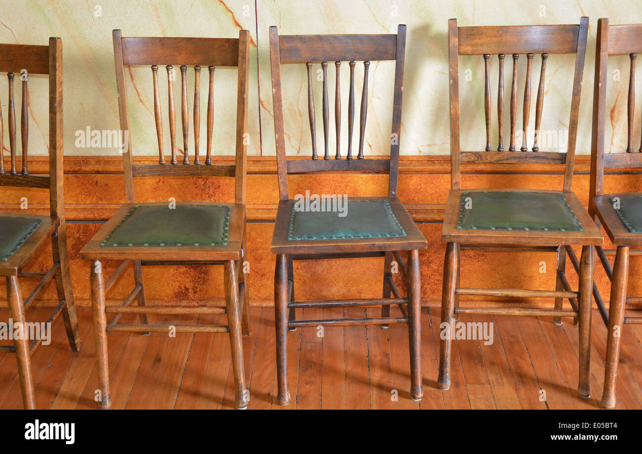 Old wooden chairs hi-res stock photography and images - Alamy