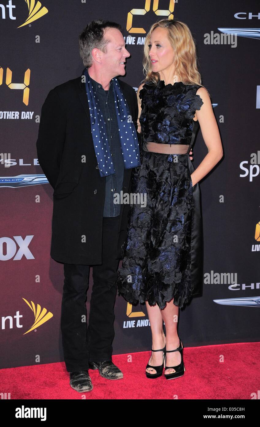 New York, NY, USA. 2nd May, 2014. Kiefer Sutherland, Kim Raver at ...