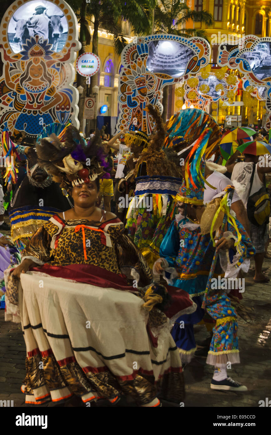 Carnival Parade at night, Recife, Pernambuco State, Brazil Stock Photo ...