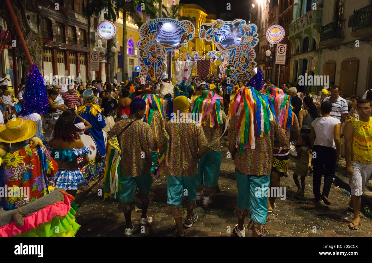 Carnival Parade at night, Recife, Pernambuco State, Brazil Stock Photo ...