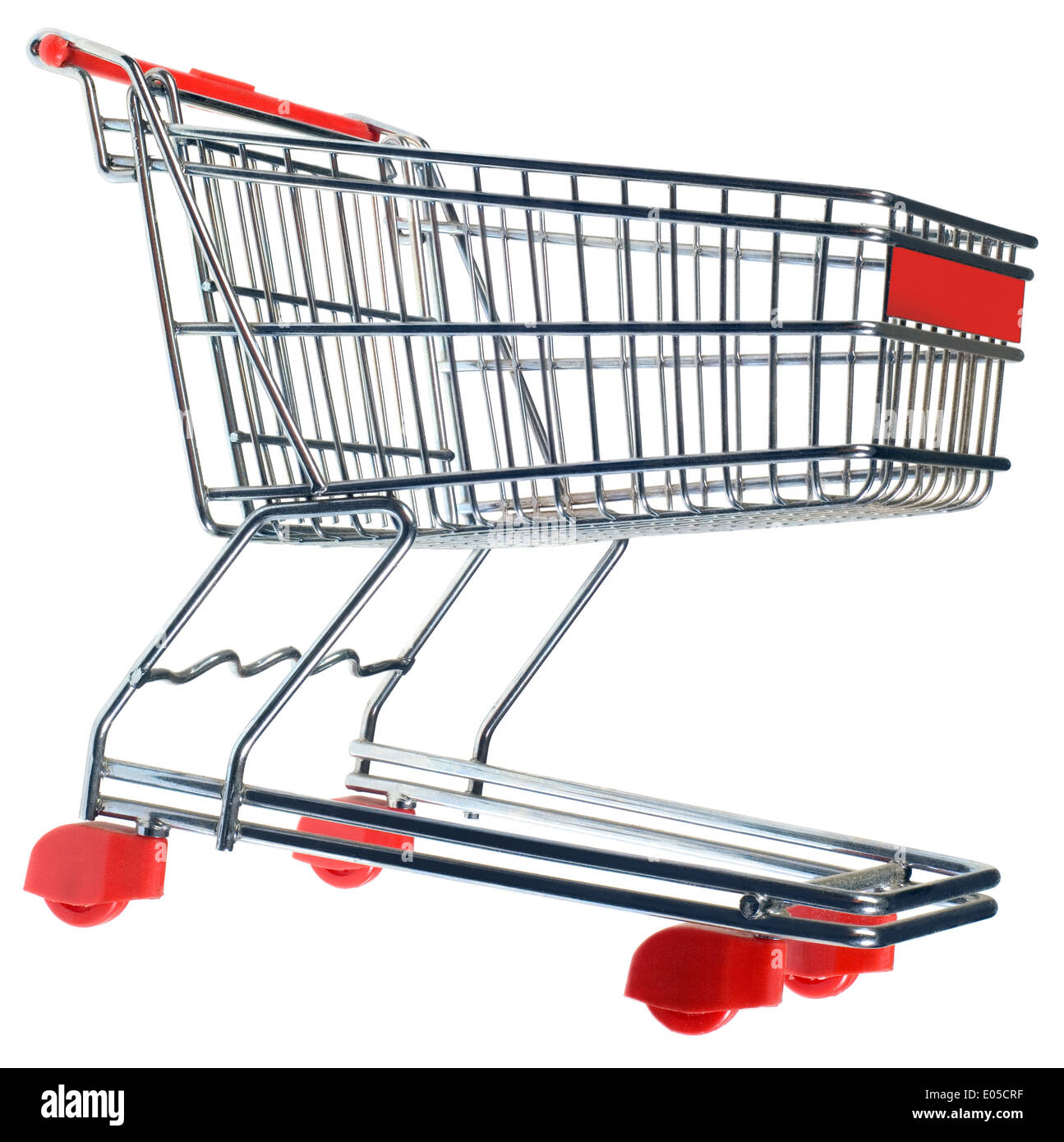 Shopping Trolley Isolated on White Background Stock Photo - Alamy