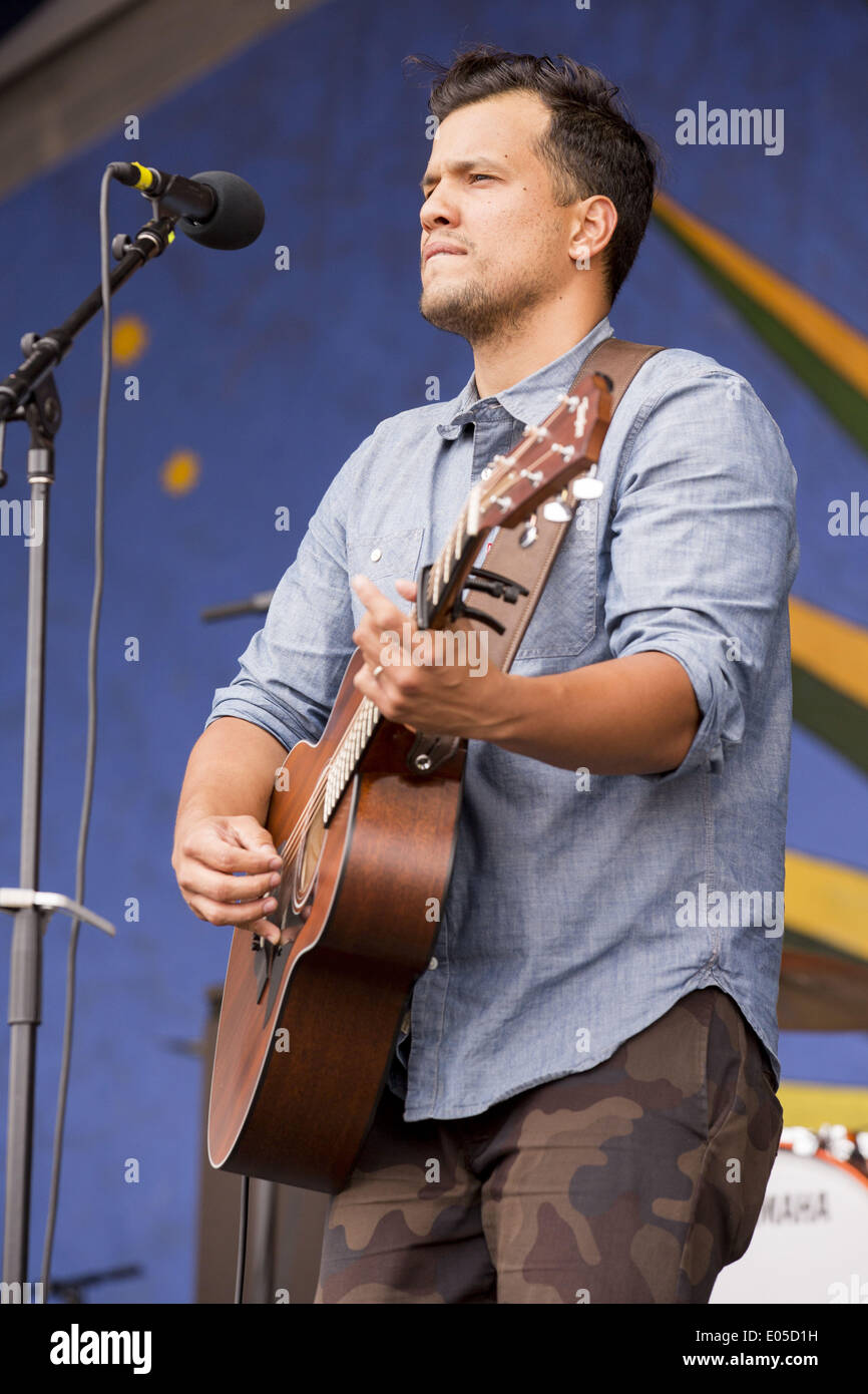 New Orleans, Louisiana, USA. 2nd May, 2014. ABNER RAMIREZ of Johnnyswim ...