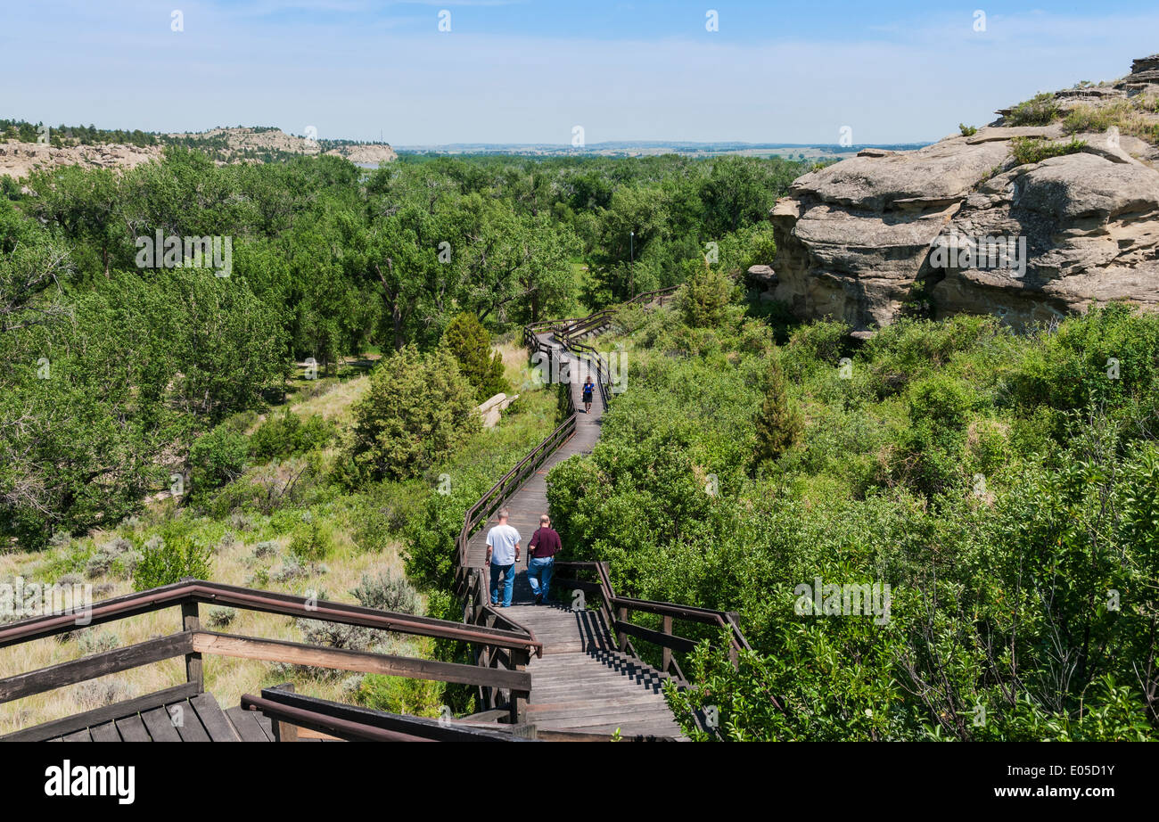 Montana, Pompeys Pillar National Monument, view toward Yellowstone ...