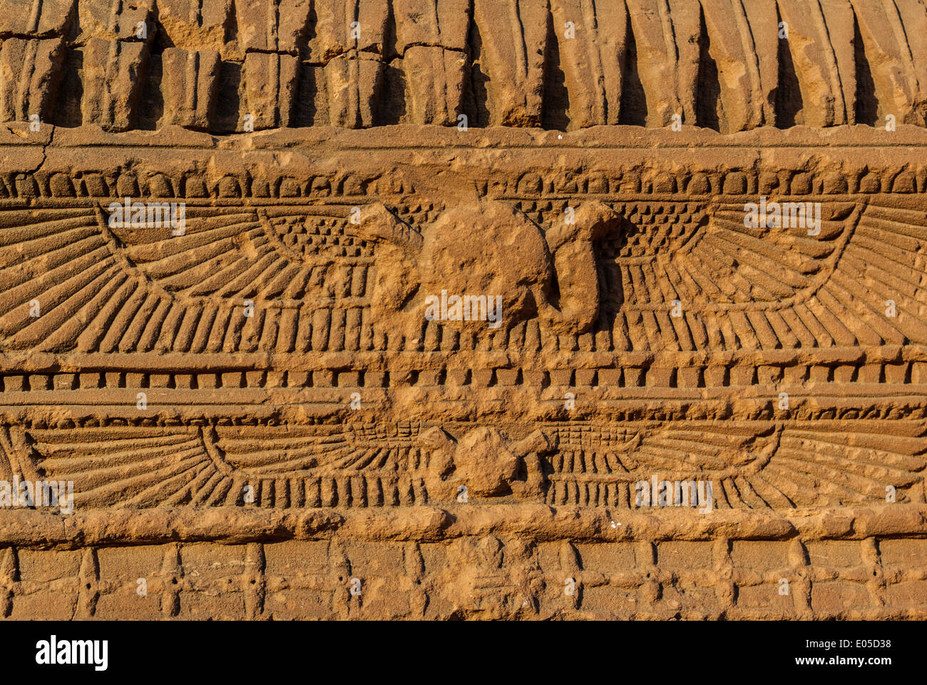 Egyptian style architrave (lintel, epistyle) over doorway of so-called ...