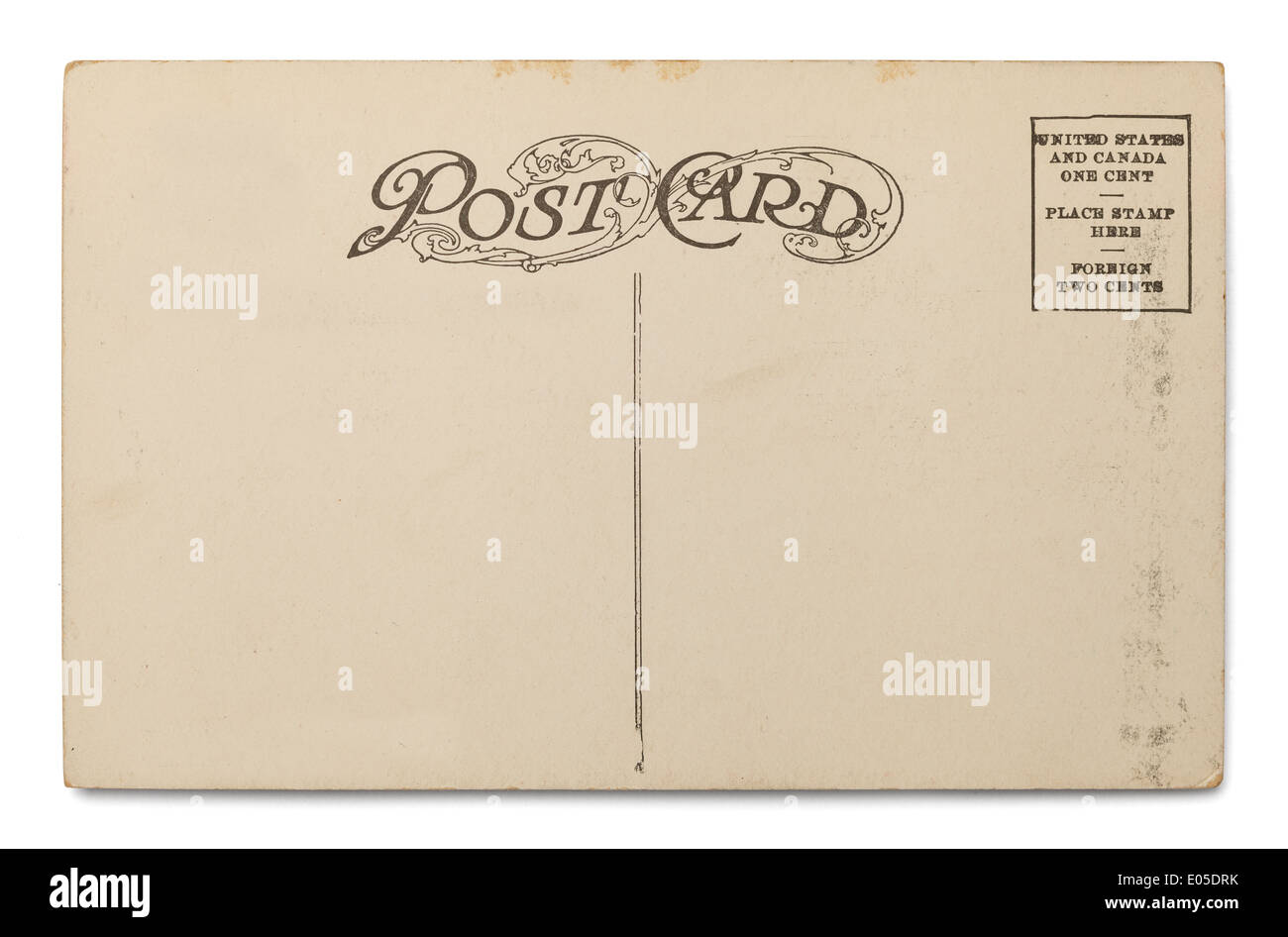Blank Vintage Postcard Template