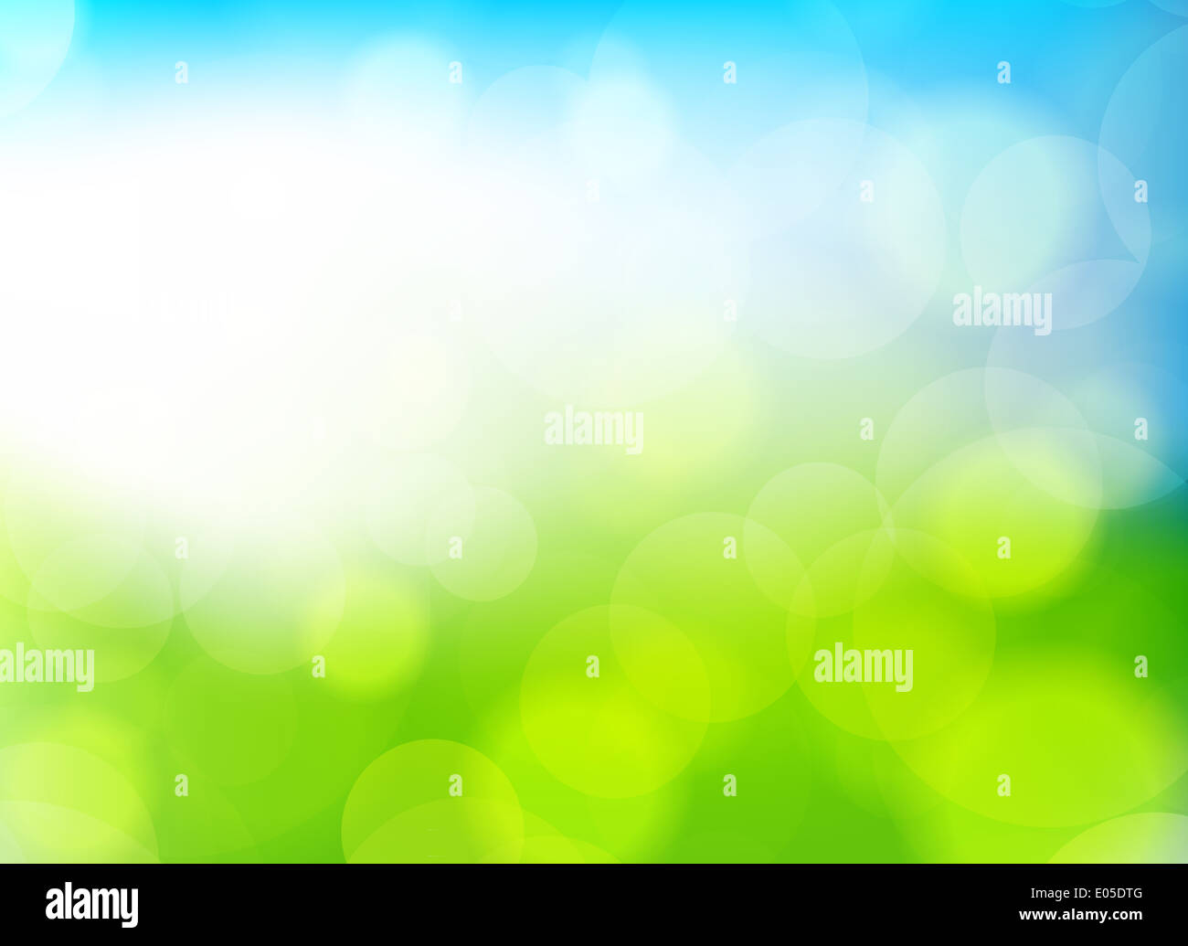 Background in blue and green color. Spring illustration Stock Photo - Alamy