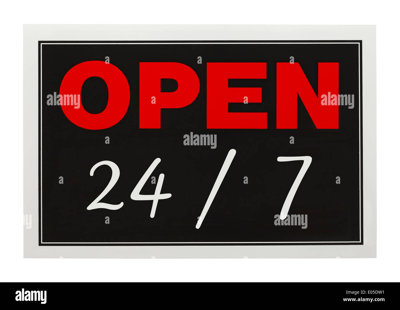 Open late sign hi-res stock photography and images - Alamy