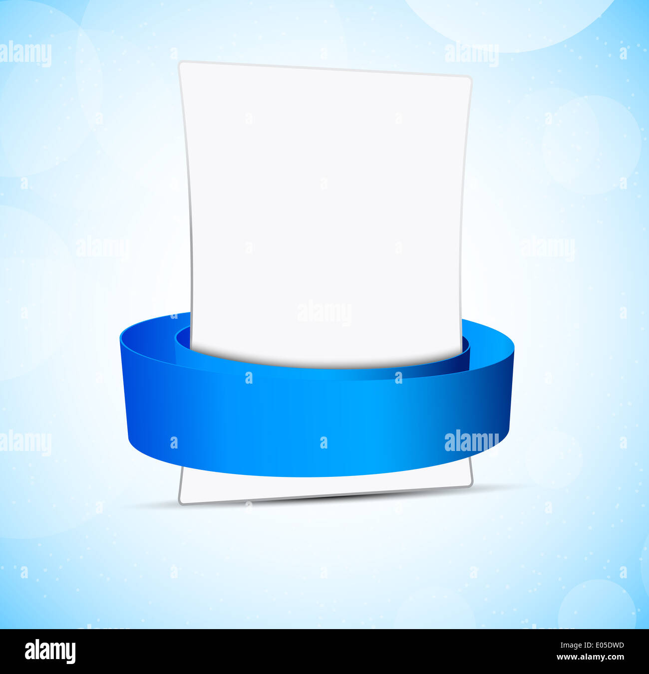 Abstract banner with blue ribbon. Bright illustration Stock Photo - Alamy