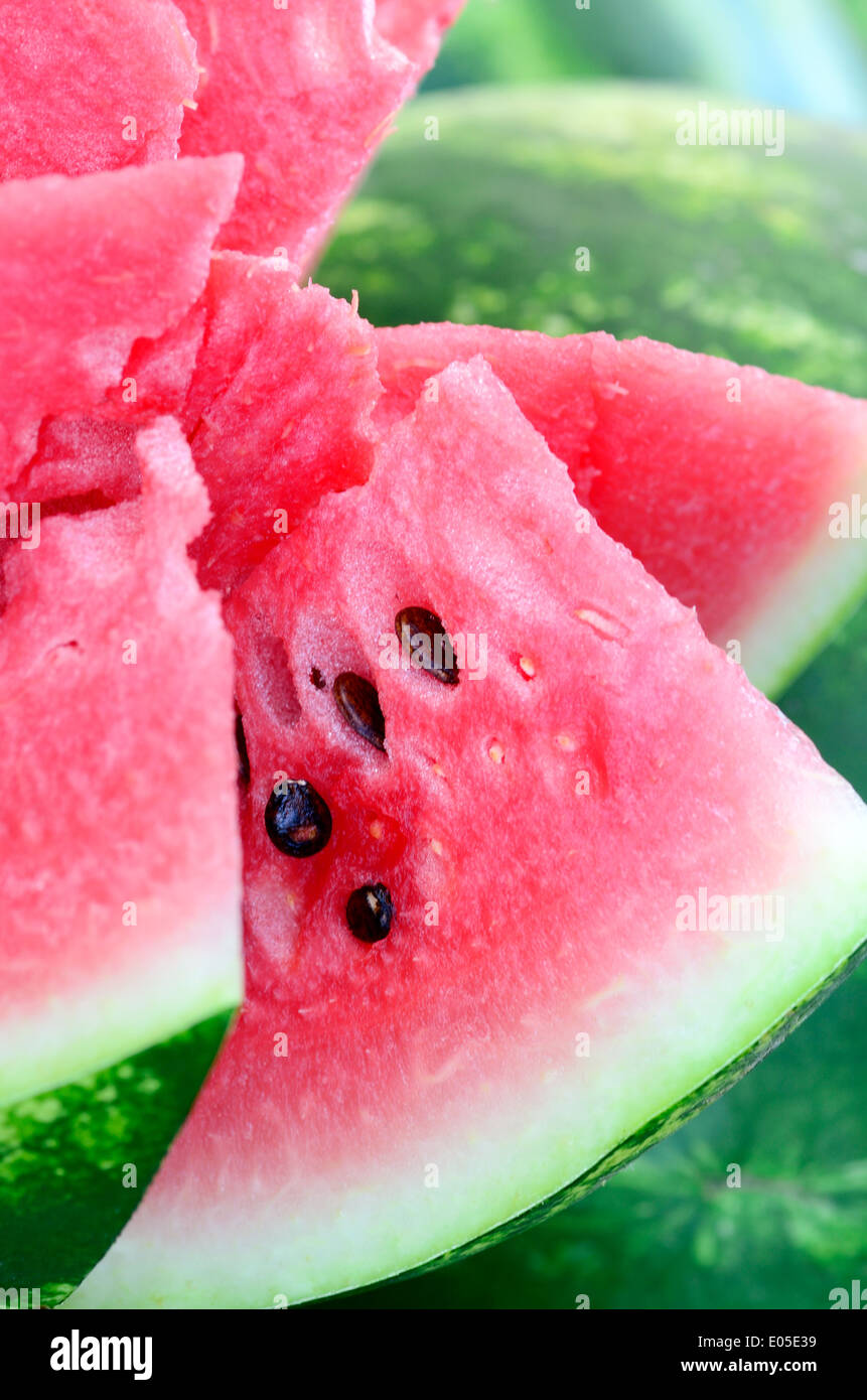 Sliced ripe watermelon Stock Photo - Alamy