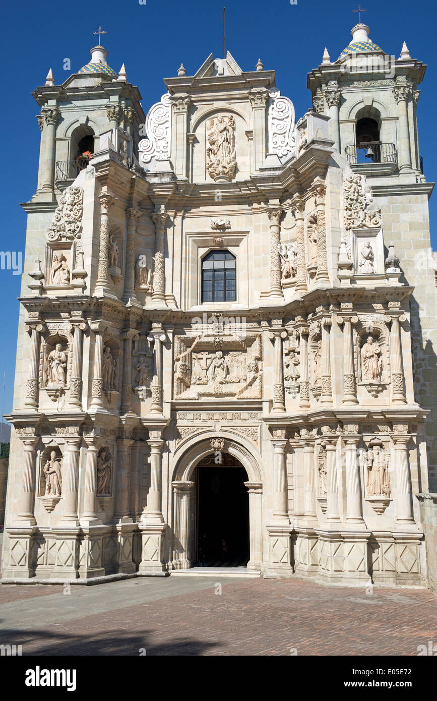 Ornate facade of Basilica de la Soledad Oaxaca City Mexico Stock Photo ...
