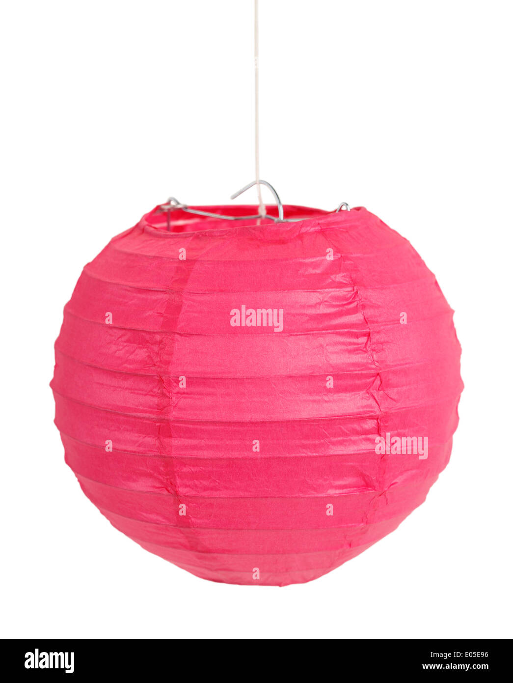 Pink Chinese Lattern Isolated on White Background Stock Photo - Alamy
