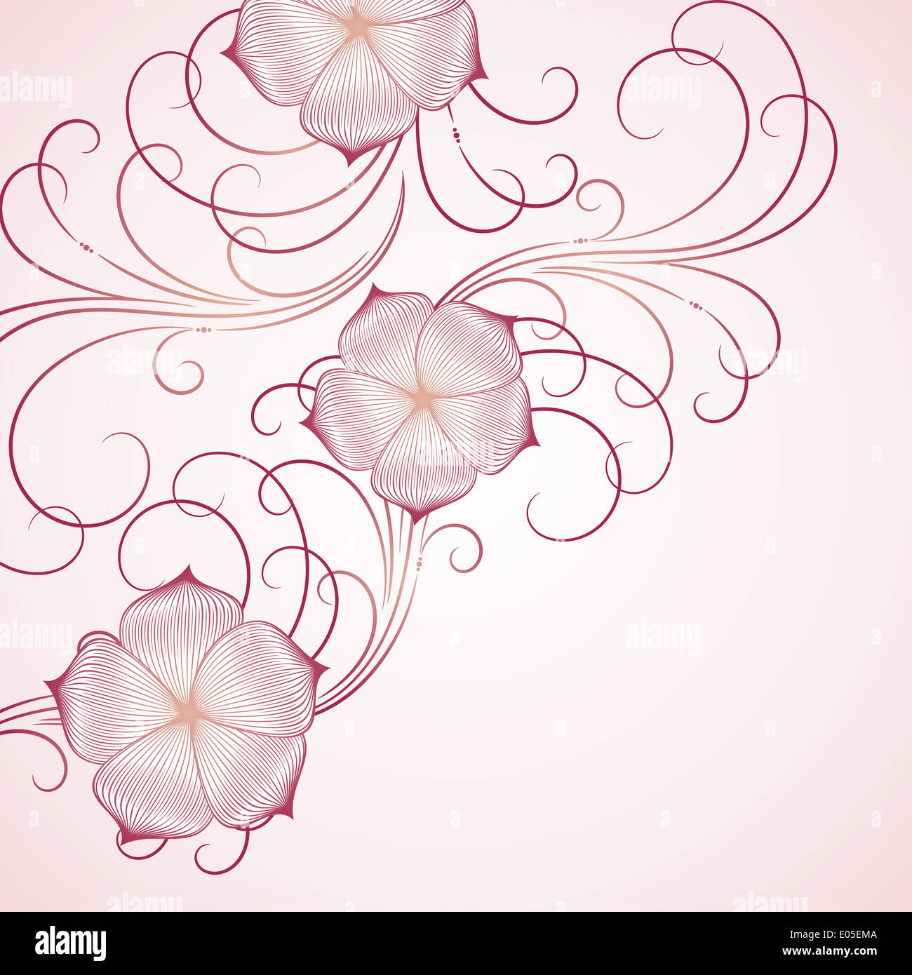 Beautiful curly floral flower vector hi-res stock photography and ...