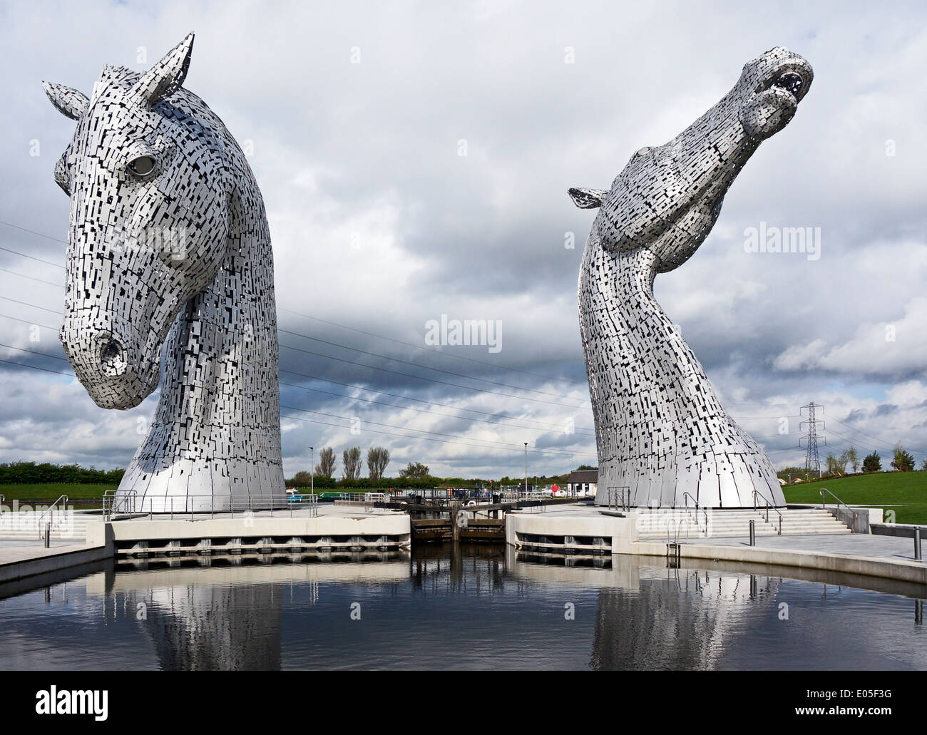 The Kelpies at The Helix on the Forth & Clyde canal by the River Carron ...