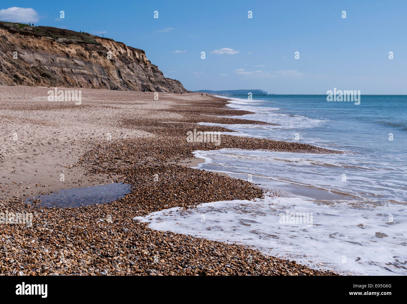 Hengistbury Head cliffs and beach, Bournemouth, Dorset, England, UK ...