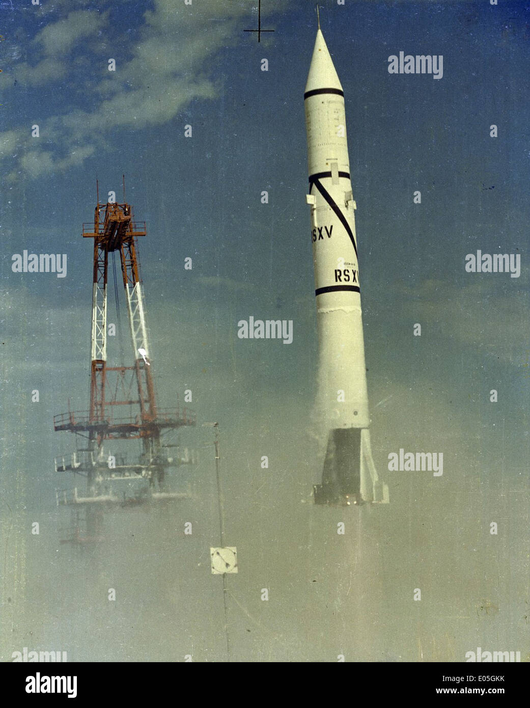 The first Redstone rocket firing, managed by the Army Ballistic Missile ...