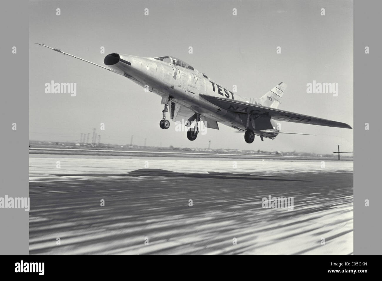 The F-100A Super Sabre, an early jet fighter, was designed for high ...