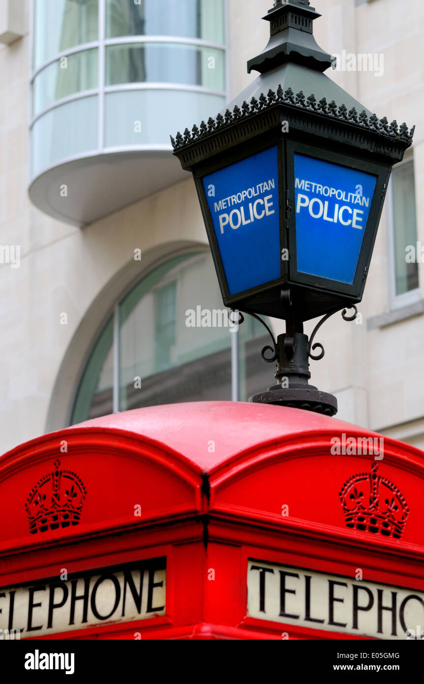 Blue police telephone box hi-res stock photography and images - Alamy