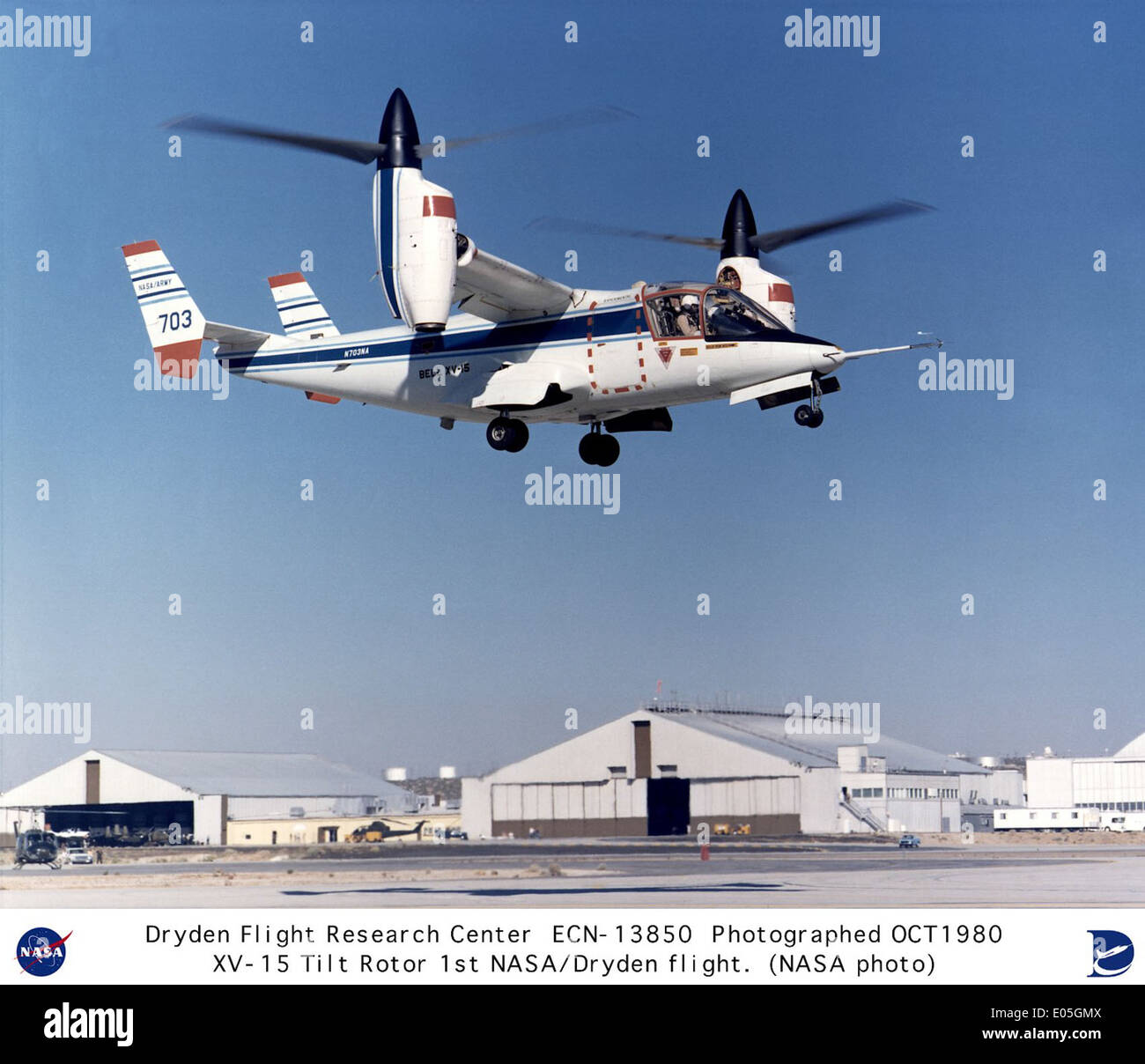 XV-15 tilt rotor takeoff - first NASA Dryden flight Stock Photo - Alamy