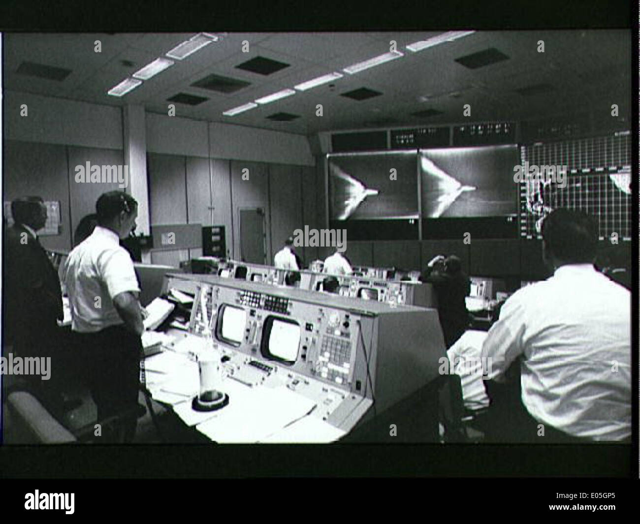 During the Apollo 4 mission launch, NASA's Mission Control at Johnson ...