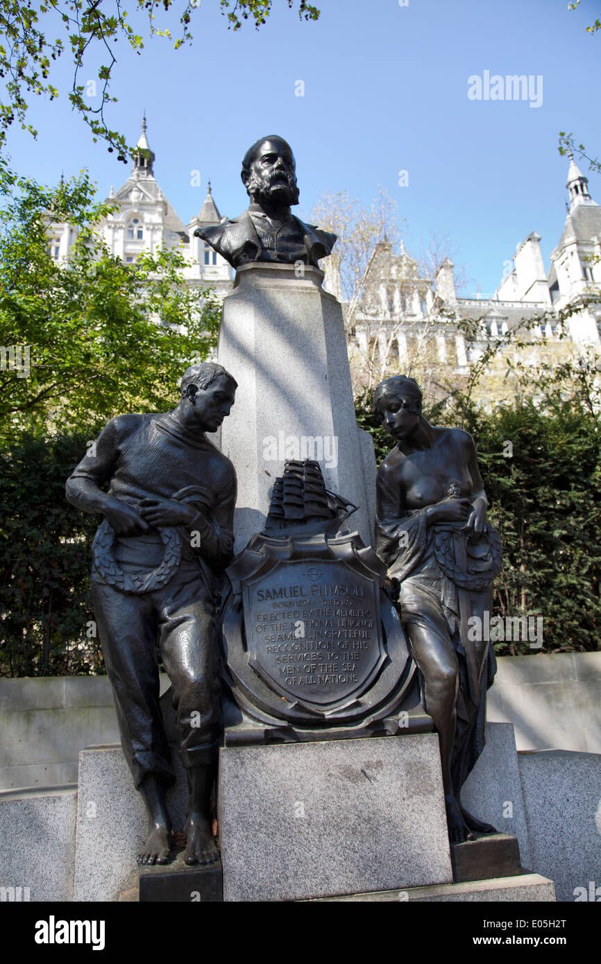 Samuel Plimsoll Monument on Embankment in London UK Stock Photo - Alamy