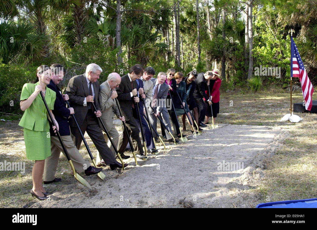 A groundbreaking ceremony is held for a new NASA space mission, marking ...