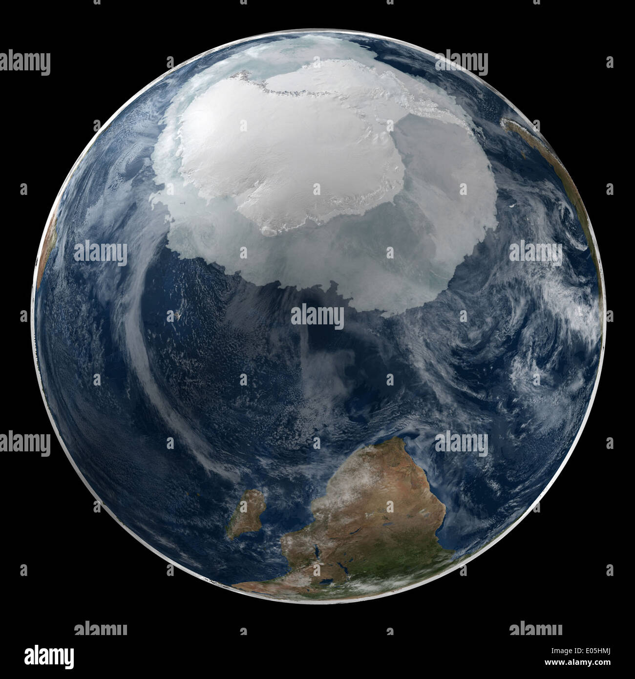 A satellite image from September 21, 2005 shows a global view of the ...