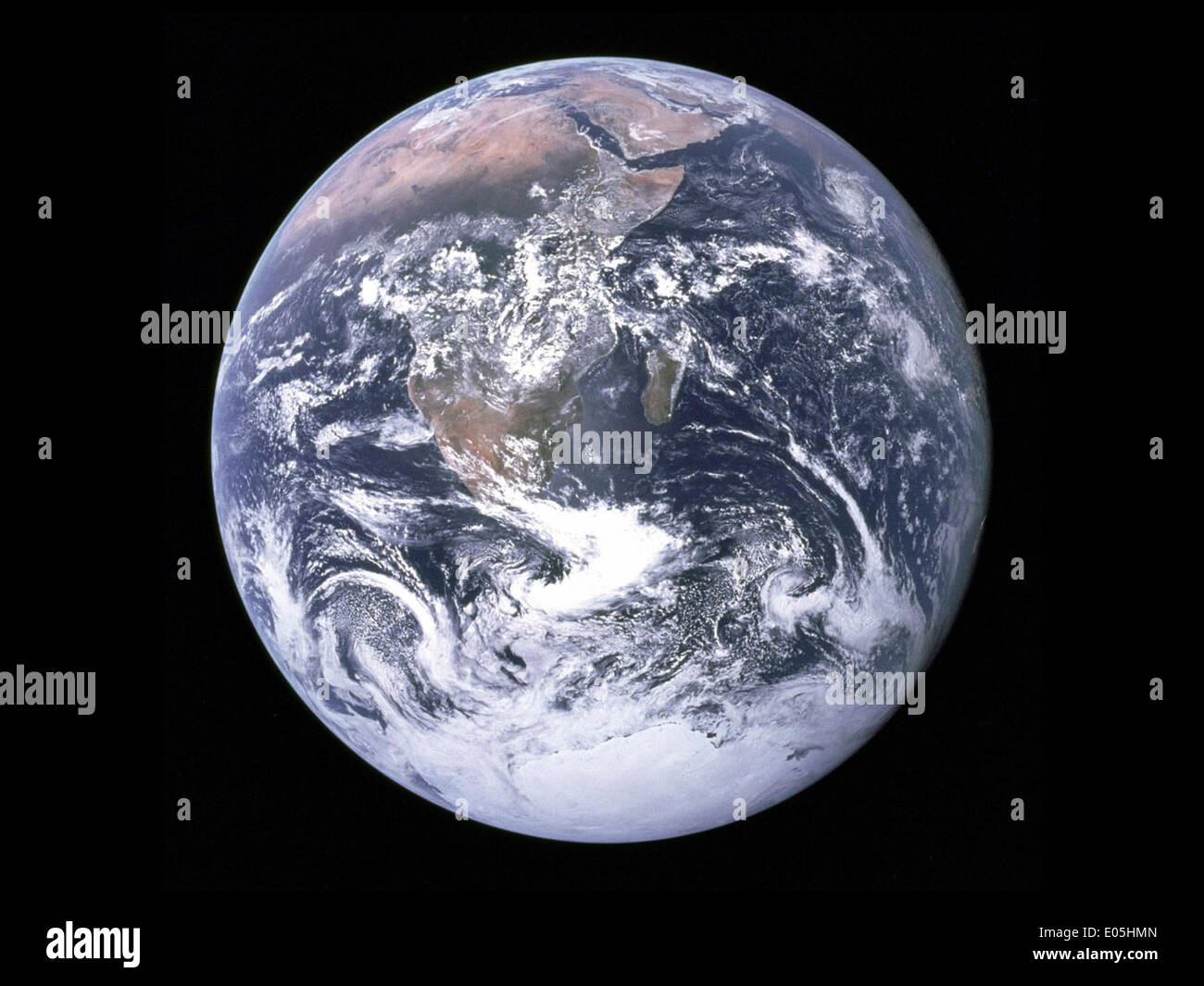 This image of the whole Earth shows the African continent prominently ...